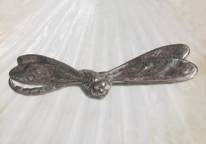 Large 3-1/2" Long Highly Detailed Vintage Art Nouveau Revival Repousse ...