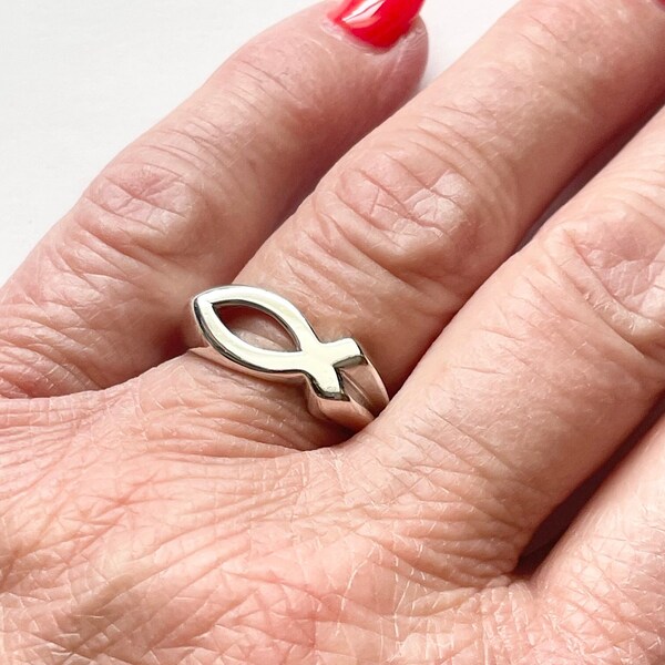 Ichthus Fish Ring - Etsy