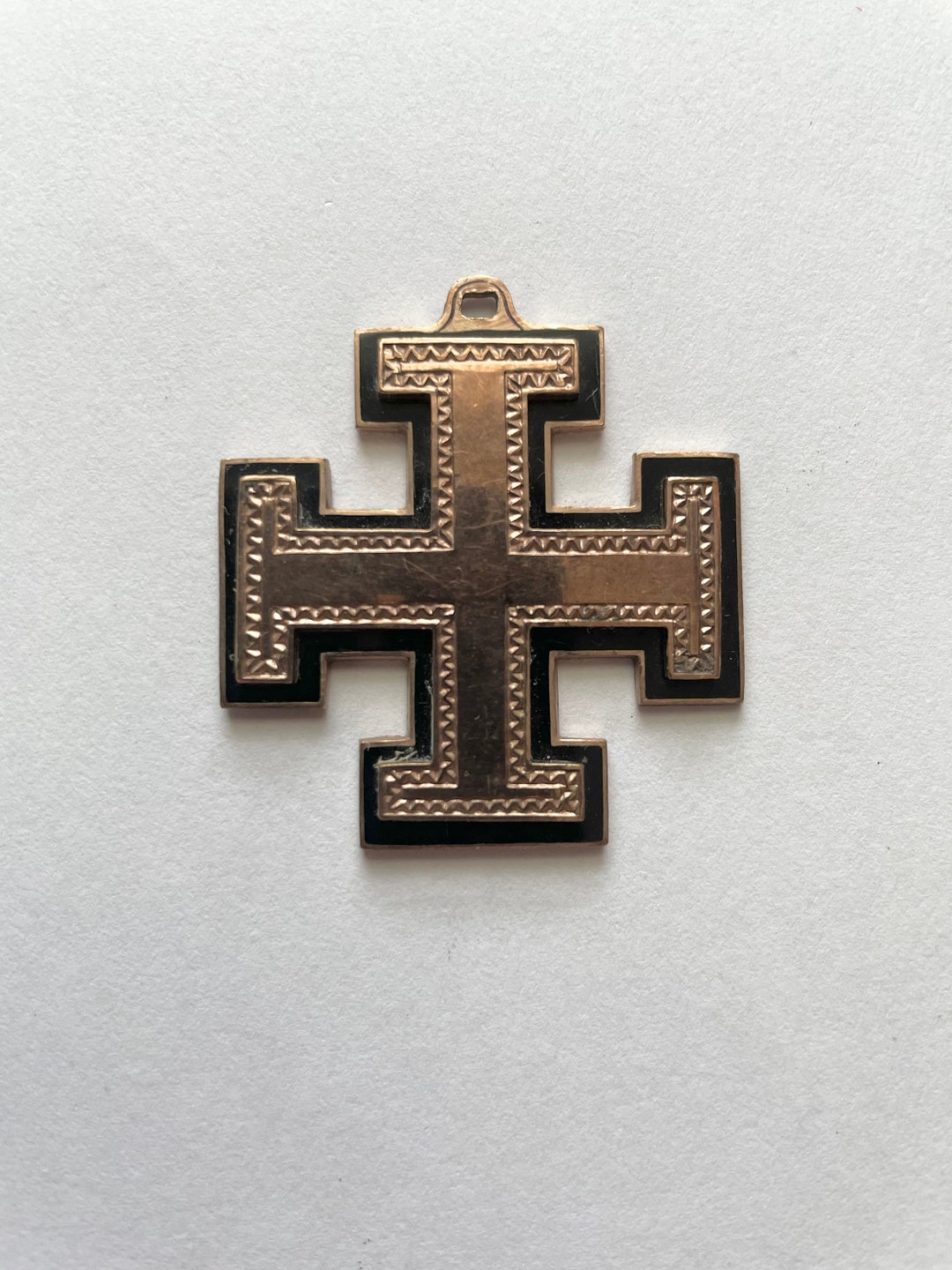 Vintage Rolled Gold Black Enamel Free Masons Scottish Rite Cross - Etsy