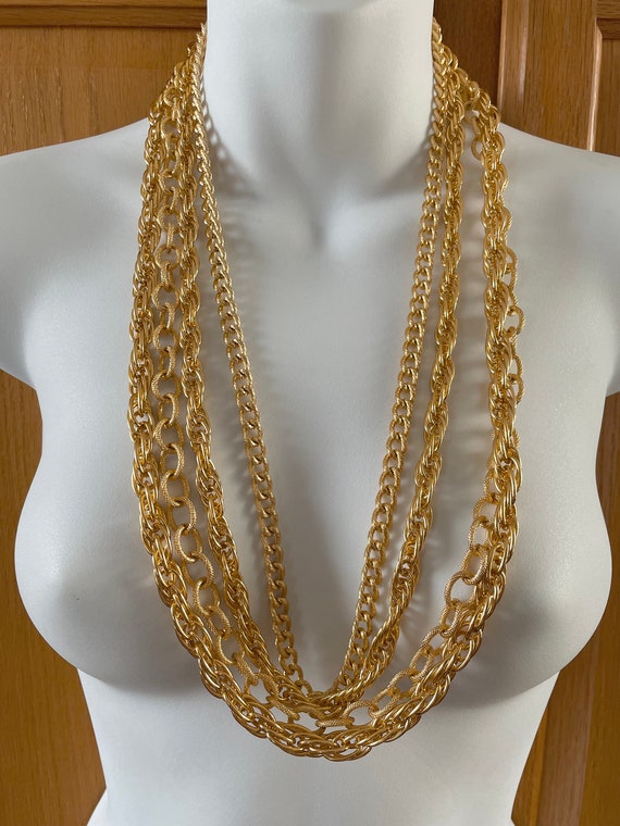 Vintage multi strand necklace - Gem
