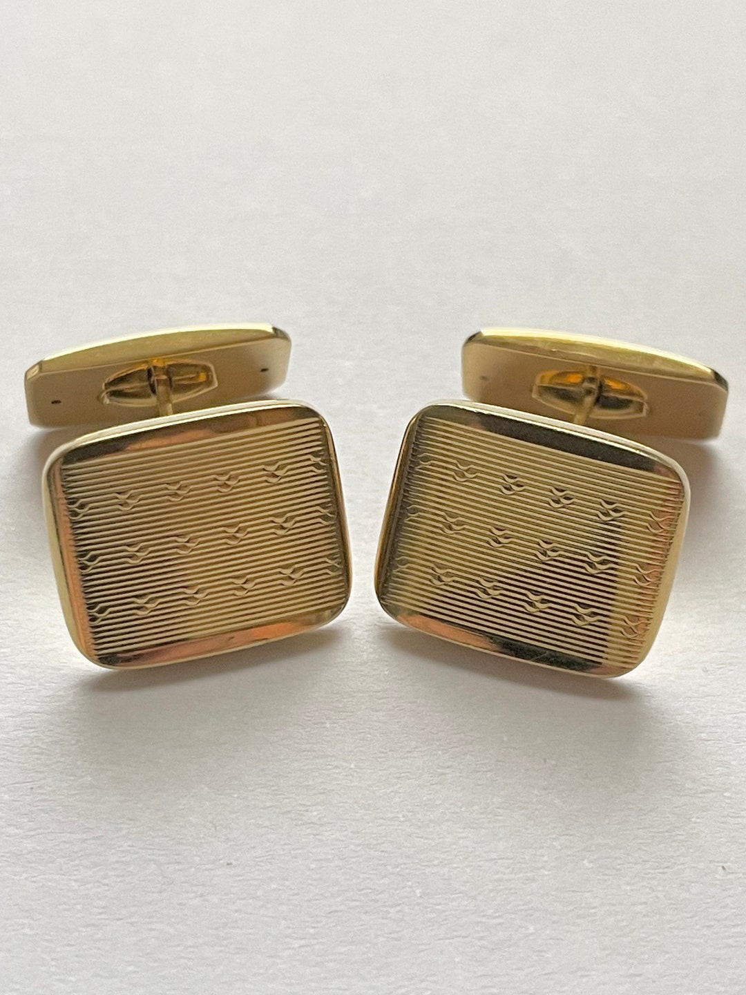 Vintage 14k Gold Cuff Links - Etsy