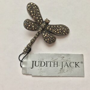 Vintage Estate Judith Jack Sterling Silver Marcasite Dragonfly Pin - Etsy