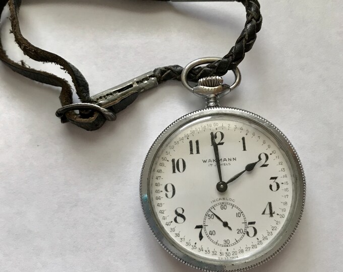 Vintage Wakmann Railroad Pocket Watch - Etsy