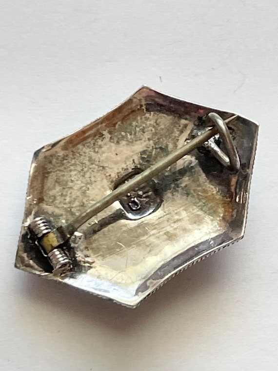 Victorian Sterling Silver Enamel Blue Bird Pin Brooch… - Gem