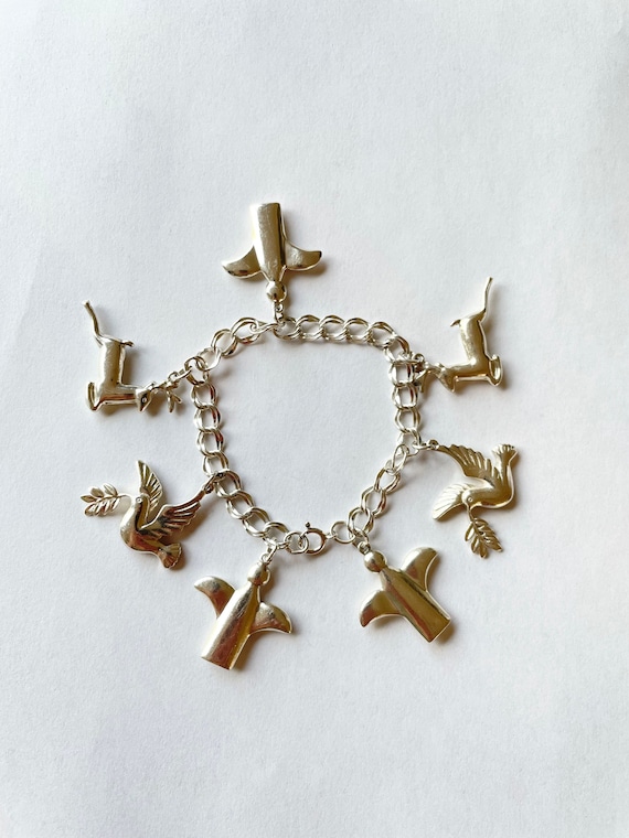 White Coral Dove Charm - Gem