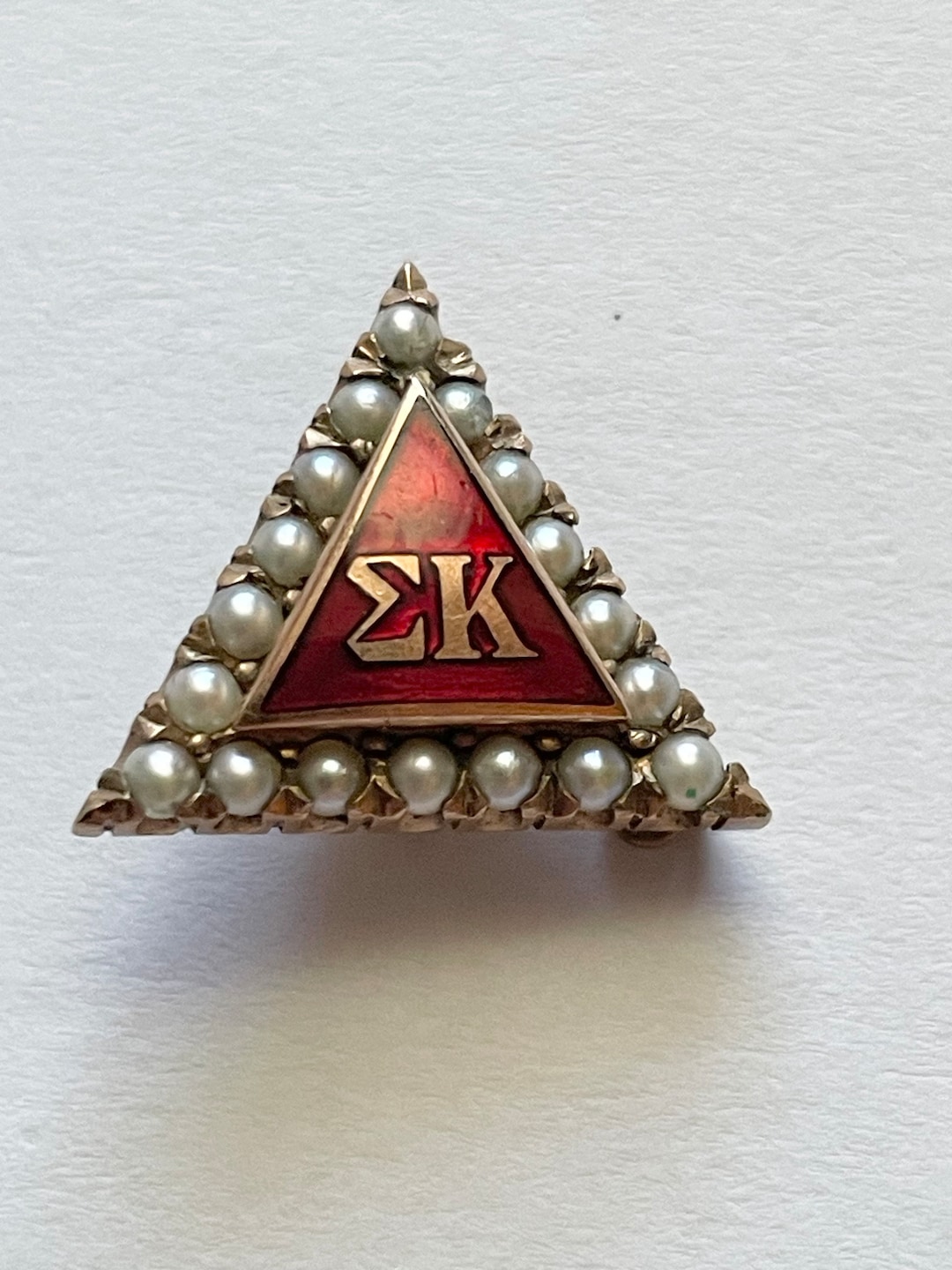 Vintage 1939 10K Sigma Kappa Pin Pearl and Enamel - Etsy
