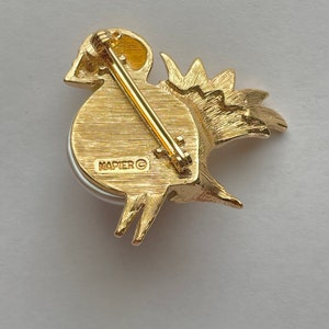 Vintage Napier Pearl Bird Pin - Etsy