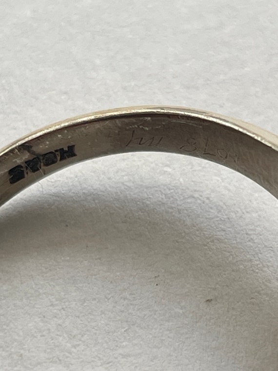 Vintage 10k Gold Sterling Signet Ring Signed size 11 - Gem