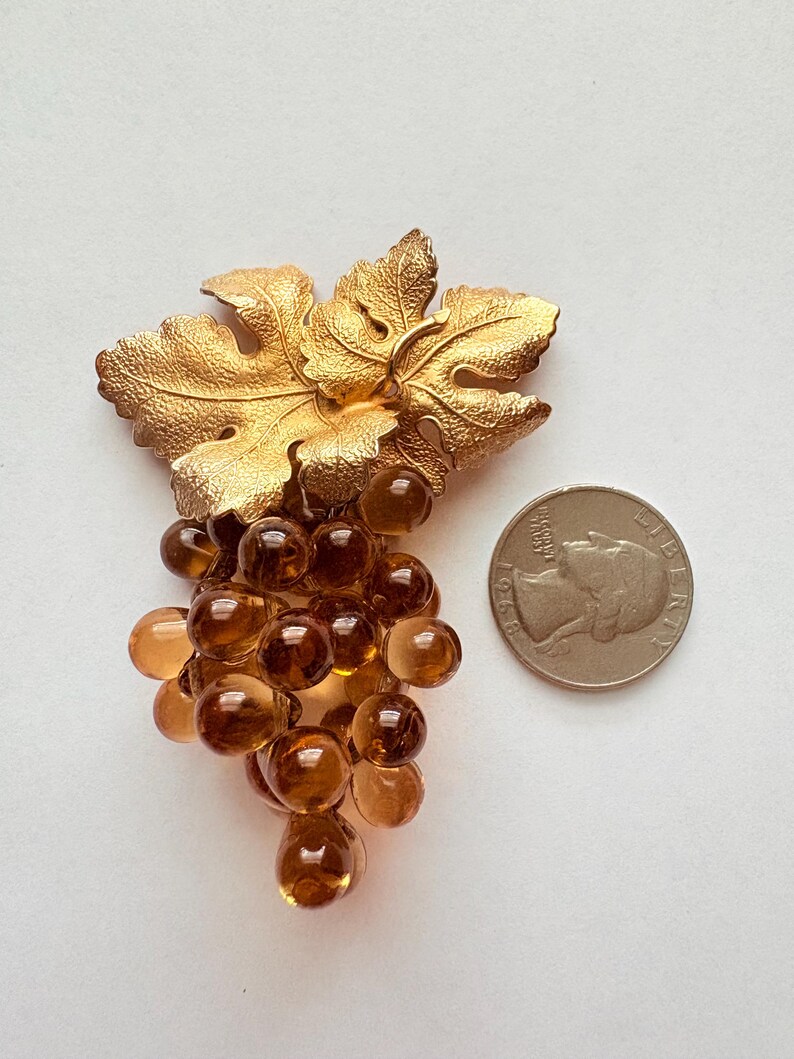 Vintage Napier Glass Bead Grapes Pin Brooch - Etsy