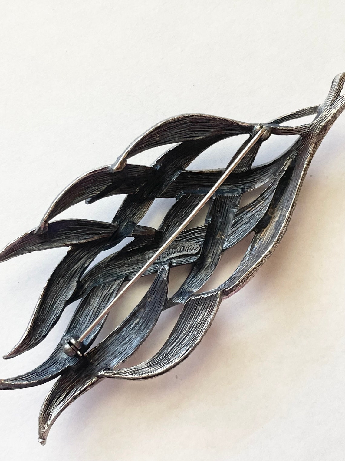 Vintage Tortolani Large 4” Grass or Leaves Pin Brooch - Etsy
