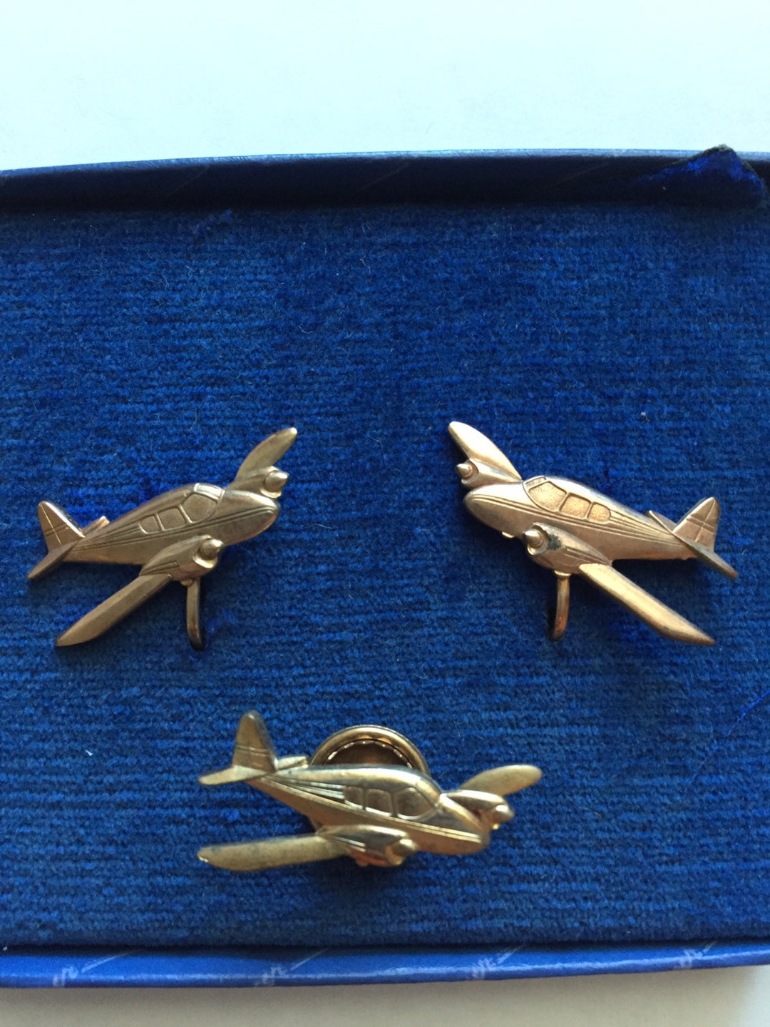 Vintage Pilot Stewardess General Aviation Airplane Screw Back Earrings ...