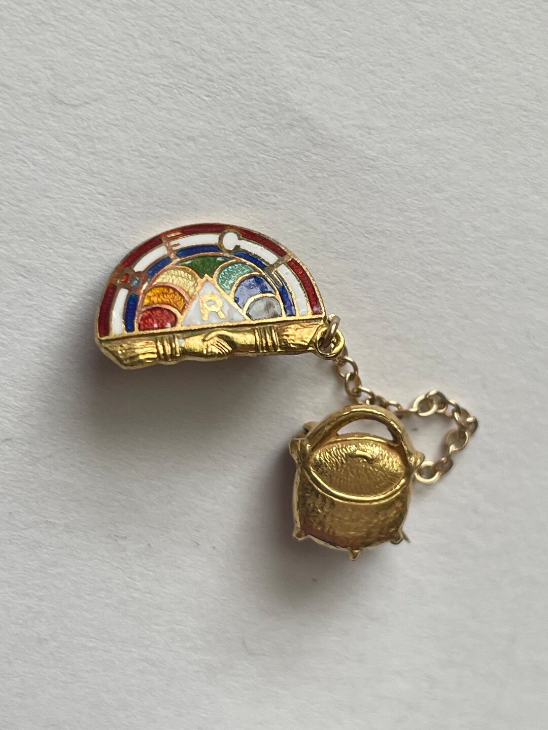 Vintage Rainbow Girls BFCL 10k Enamel Pin With Pot of Gold Pin - Etsy