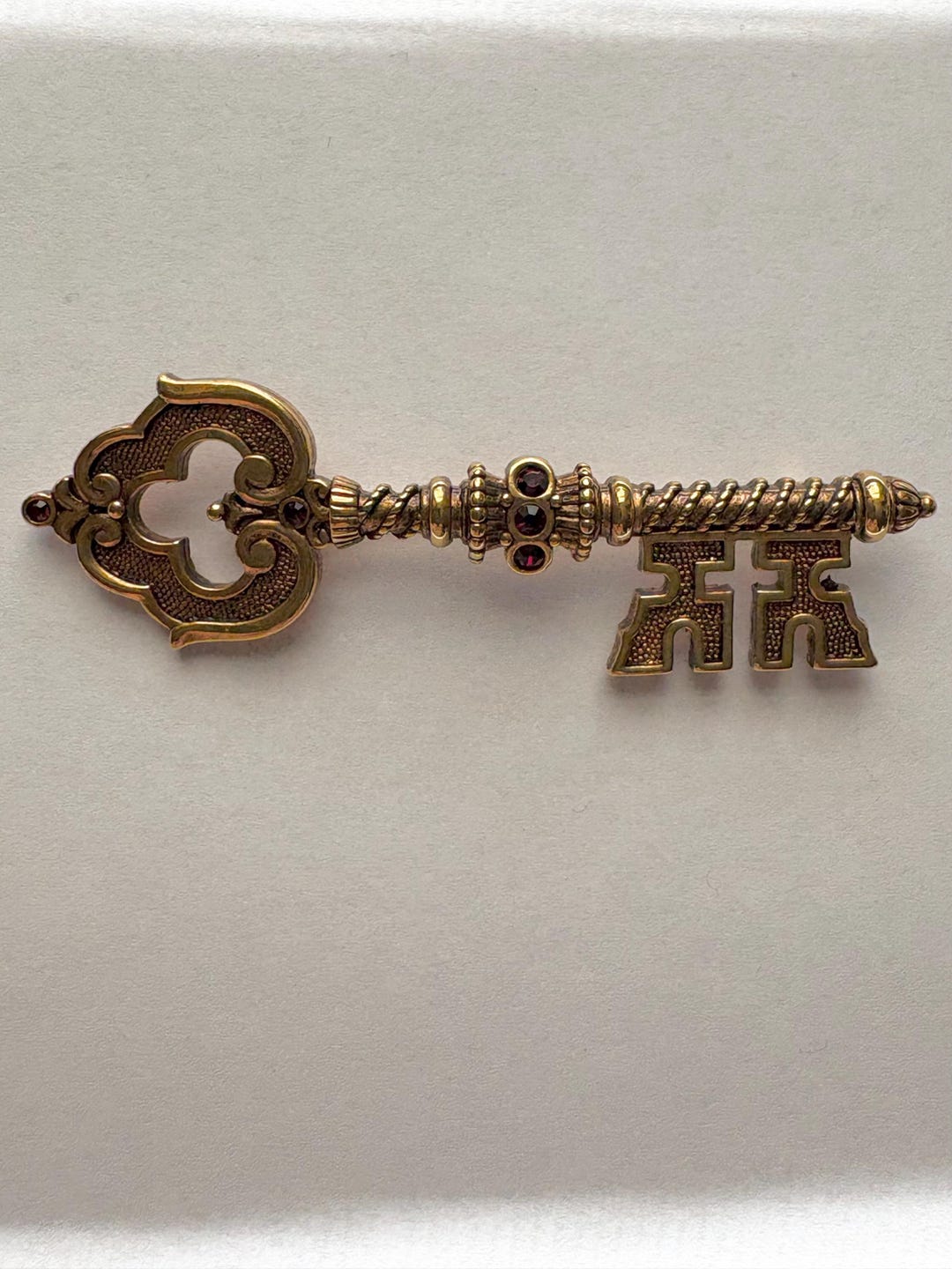 Vintage Gold Tone Signed Vatican Library Key Pin Brooch - Etsy