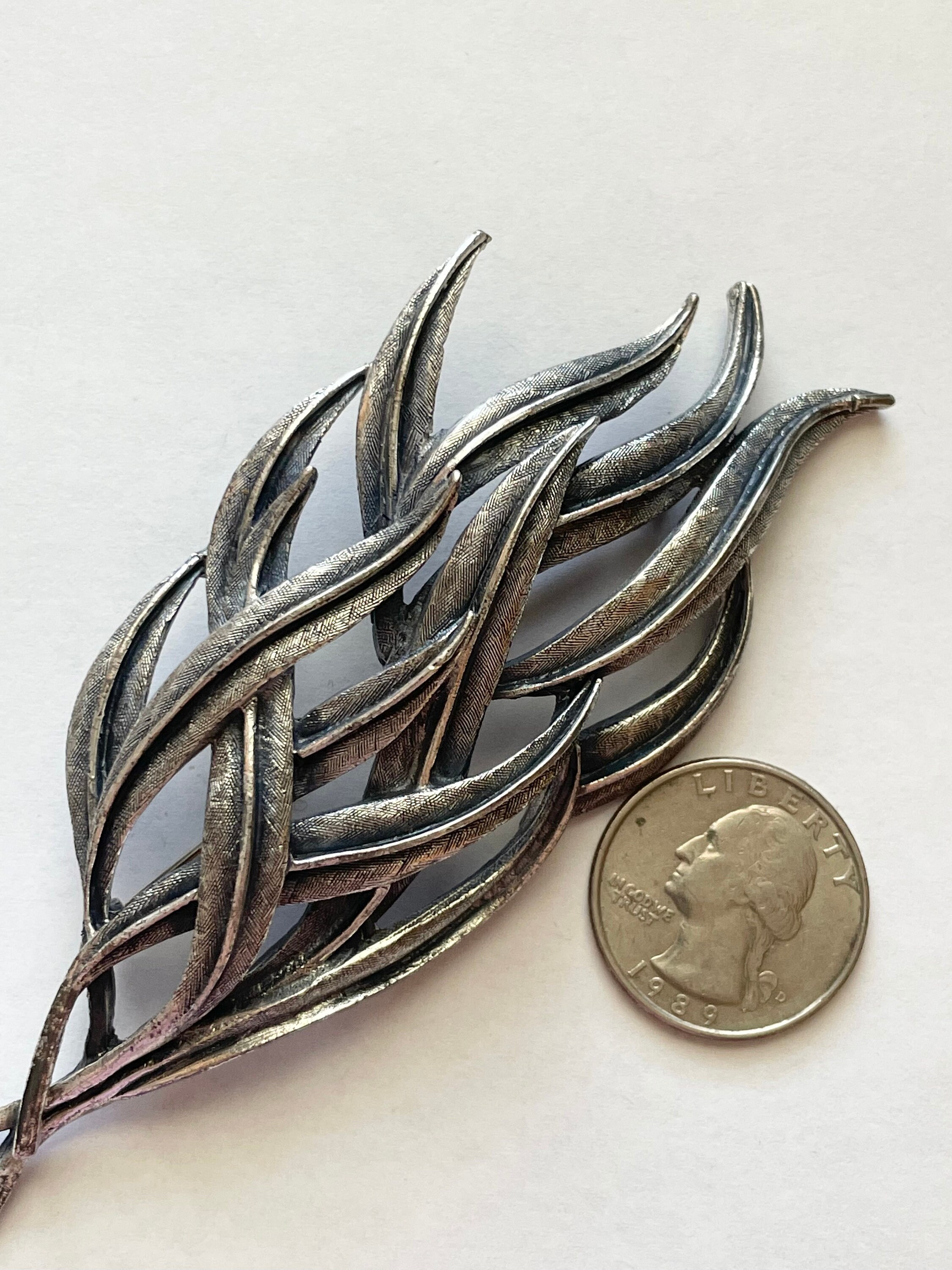 Vintage Tortolani Large 4” Grass or Leaves Pin Brooch - Etsy