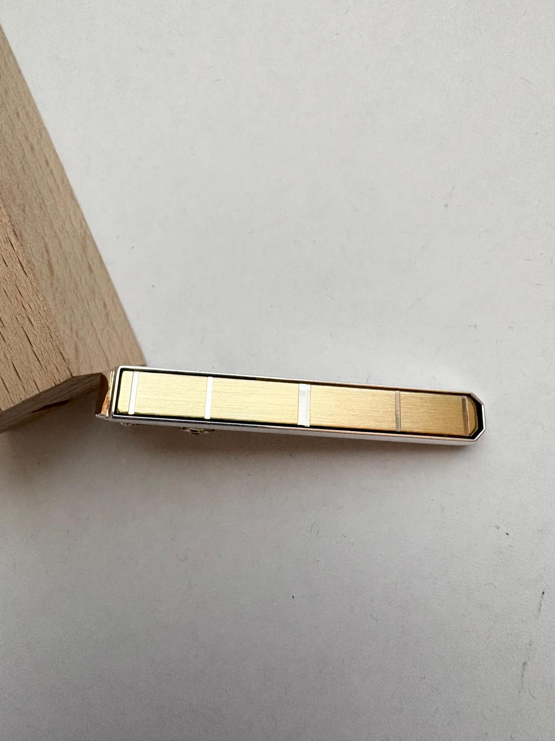Vintage ANSON Sterling Silver and 18k Gold Tie Bar Tie Clip - Etsy