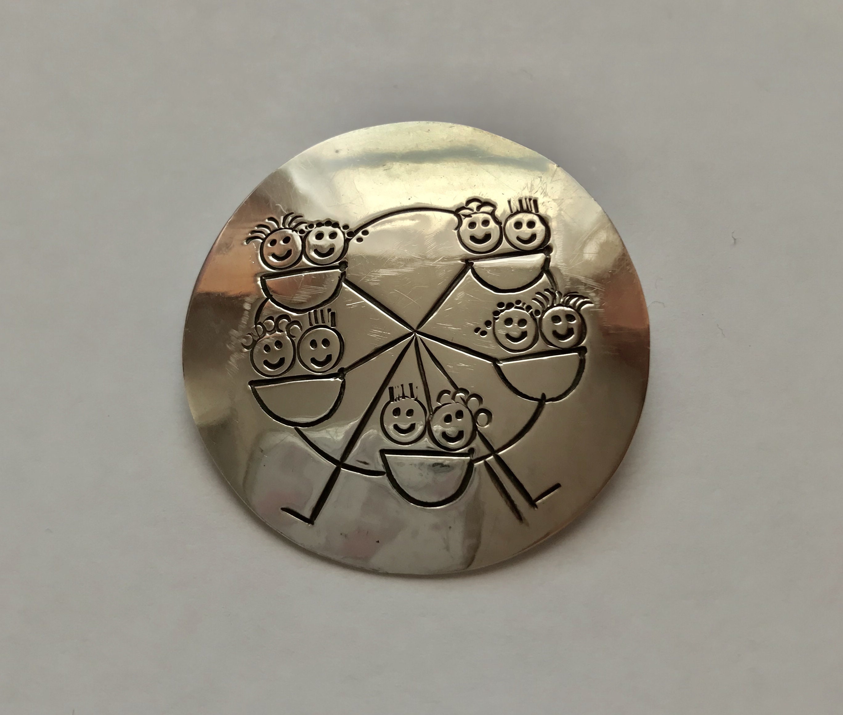 Vintage Sterling Silver Mexico Ferris Wheel Pin | Etsy