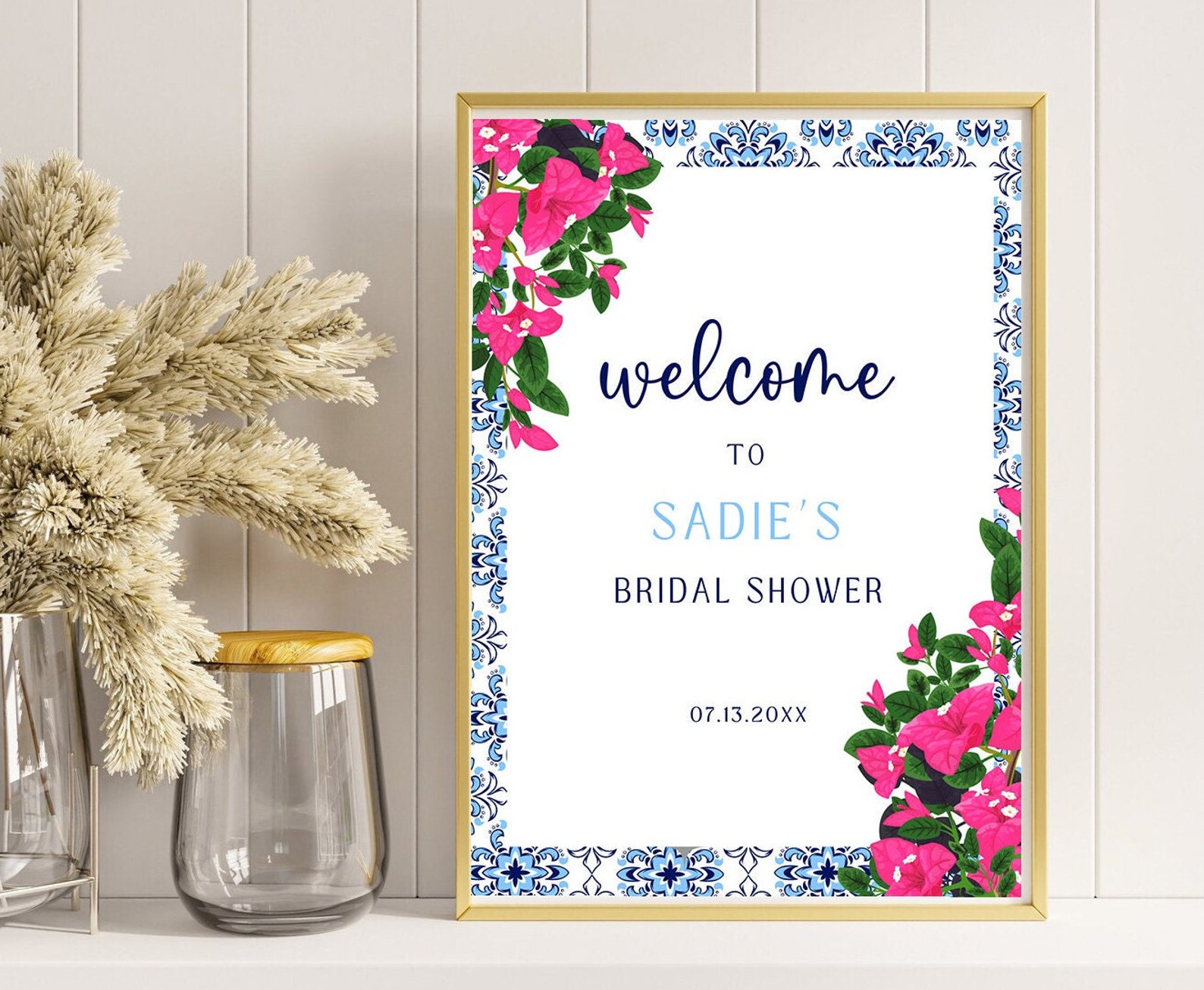 Mamma Mia Welcome Sign 18x24 Greece Inspired Party Decor Blue White ...