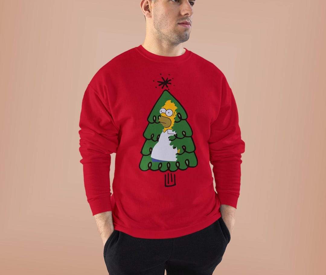 Sudadera navideña con el meme de Homero Simpson / Suéter navideño ...