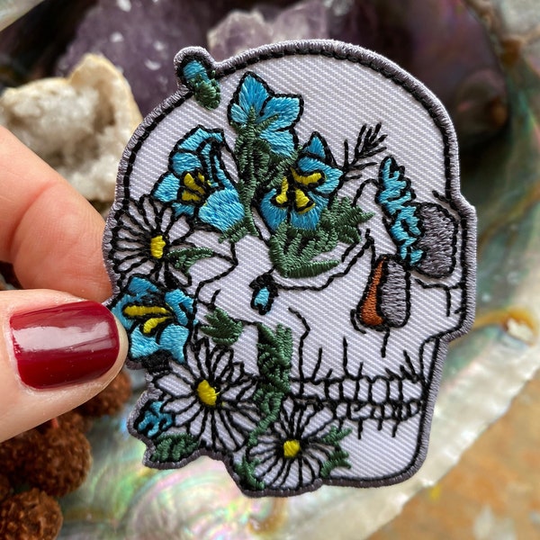 Embroidered Skull Patch - Etsy