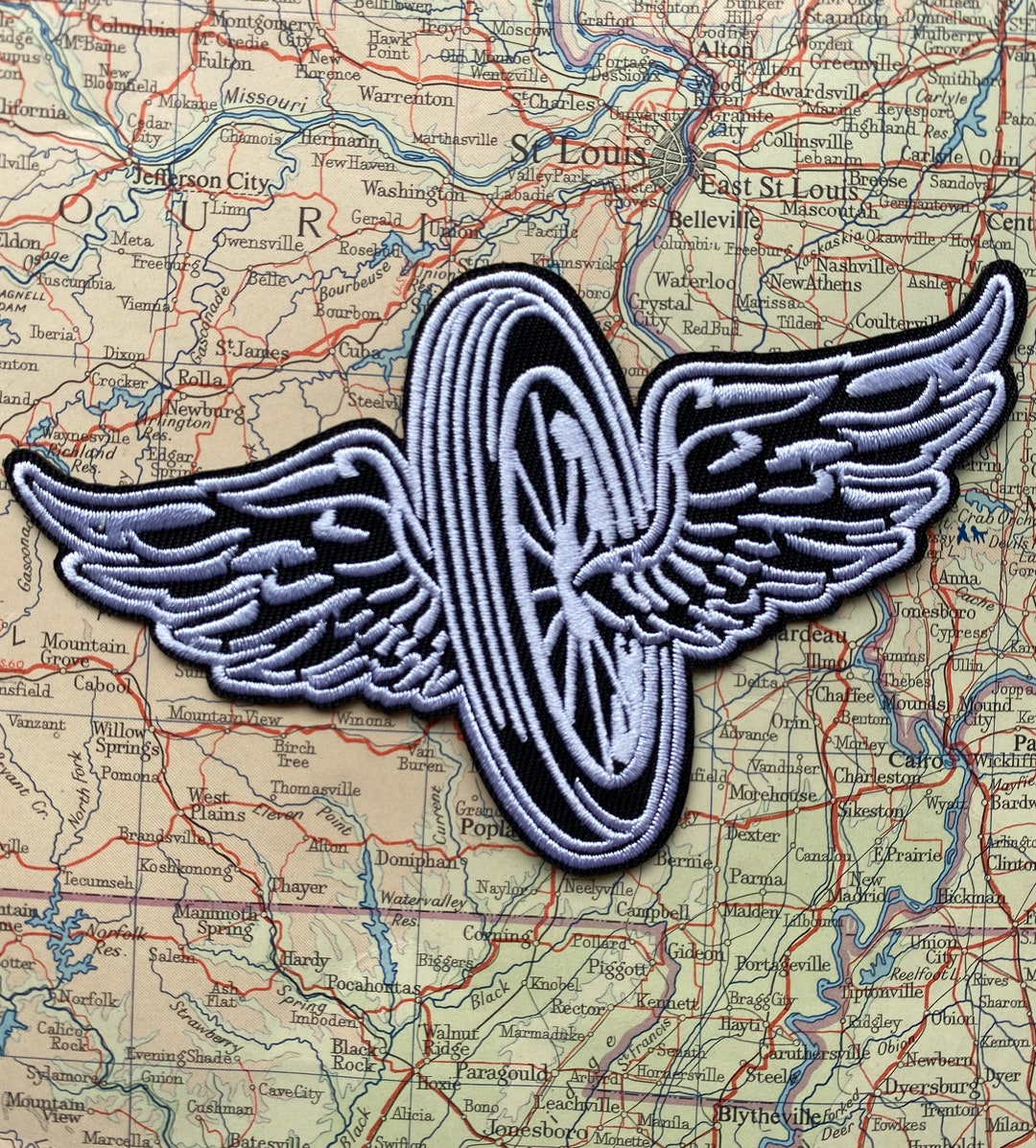 Embroidered Winged Wheel Motorcycle Wings Iron-on or Sew-on Patch - Etsy