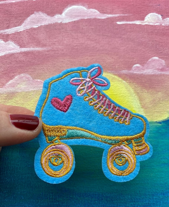 Embroidered Roller Skate Disco Ball 1970's Iron-on - Etsy