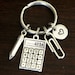 Calculator Keychain SMALL Calculator Keyring Pencil Keychain Math ...