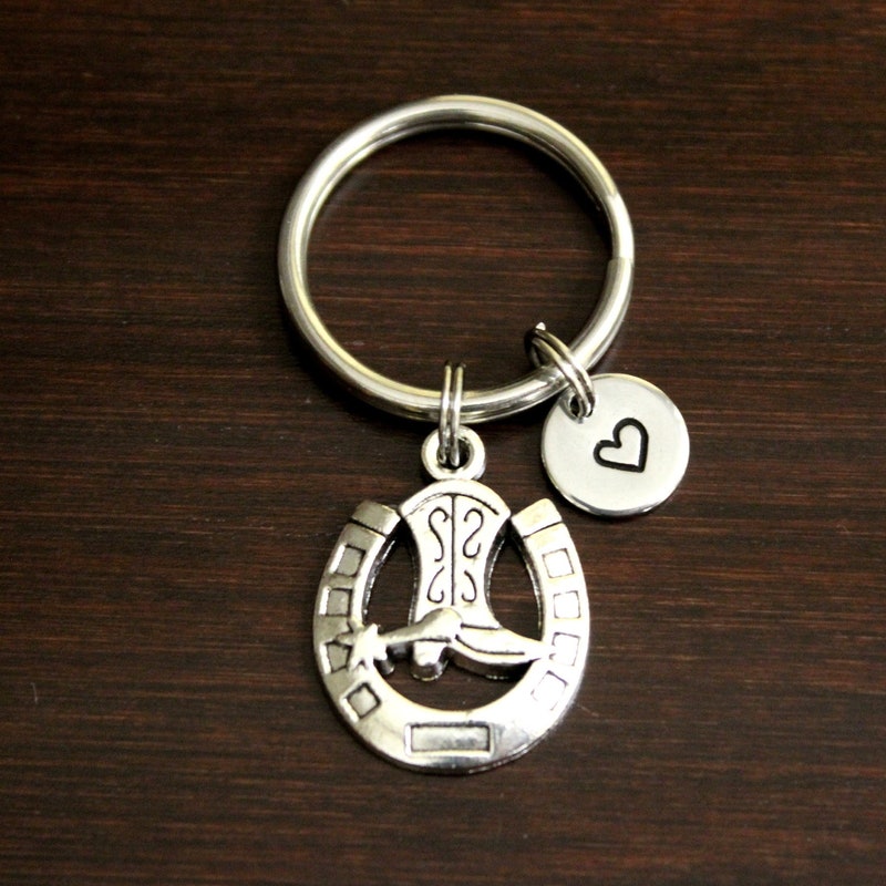 Cowgirl Boot Keychain - Etsy