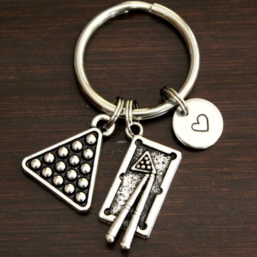 Pool Table and Rack Key Ring/ Keychain / Zipper Pull - Etsy