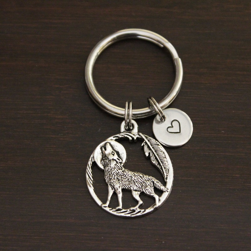 Wolf Head Keychain - Etsy