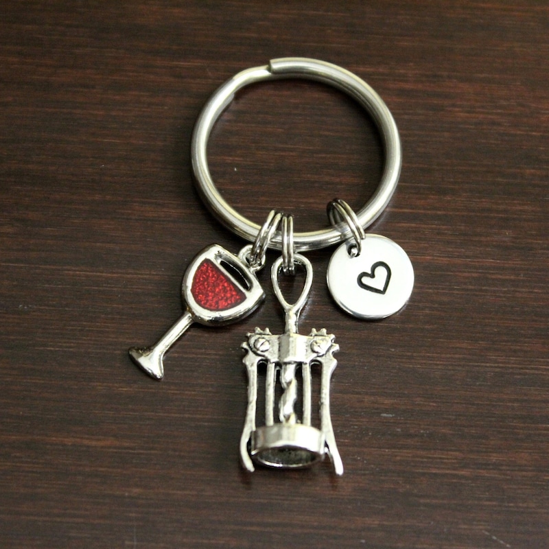 Wine Cork Keychain - Etsy