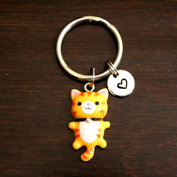 Cat Keychain - Etsy