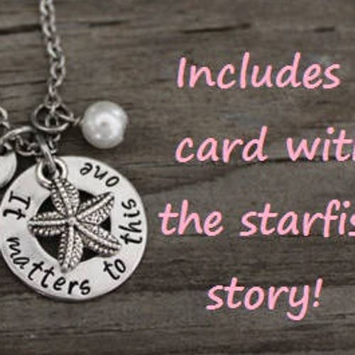 It Matters to This One Inspirational Starfish Story Poem Gift | Etsy