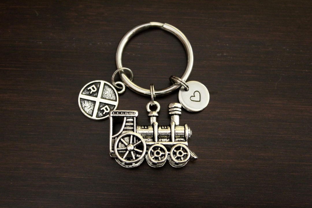 LARGE Train Key Ring/ Keychain / Zipper Pull - Train Keychain-train ...