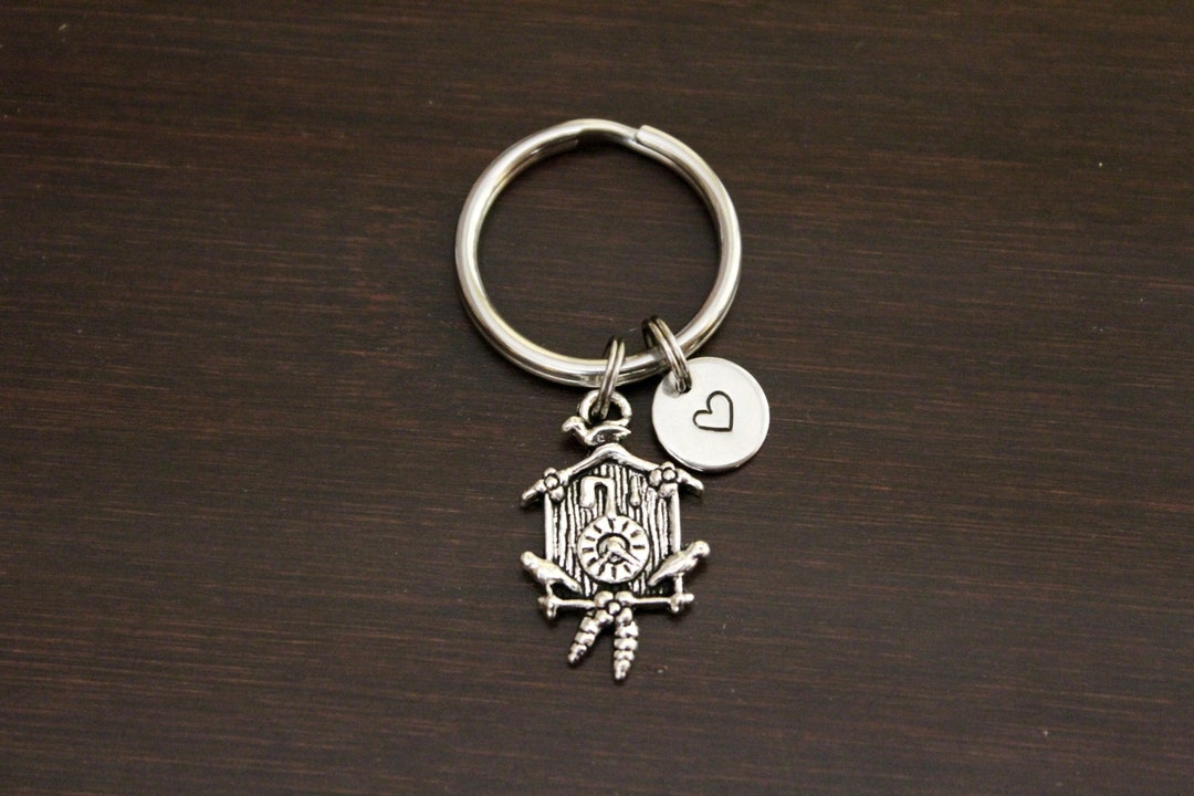 Cuckoo Clock Key Ring/ Keychain / Zipper Pull - Clock Lover - Clock ...