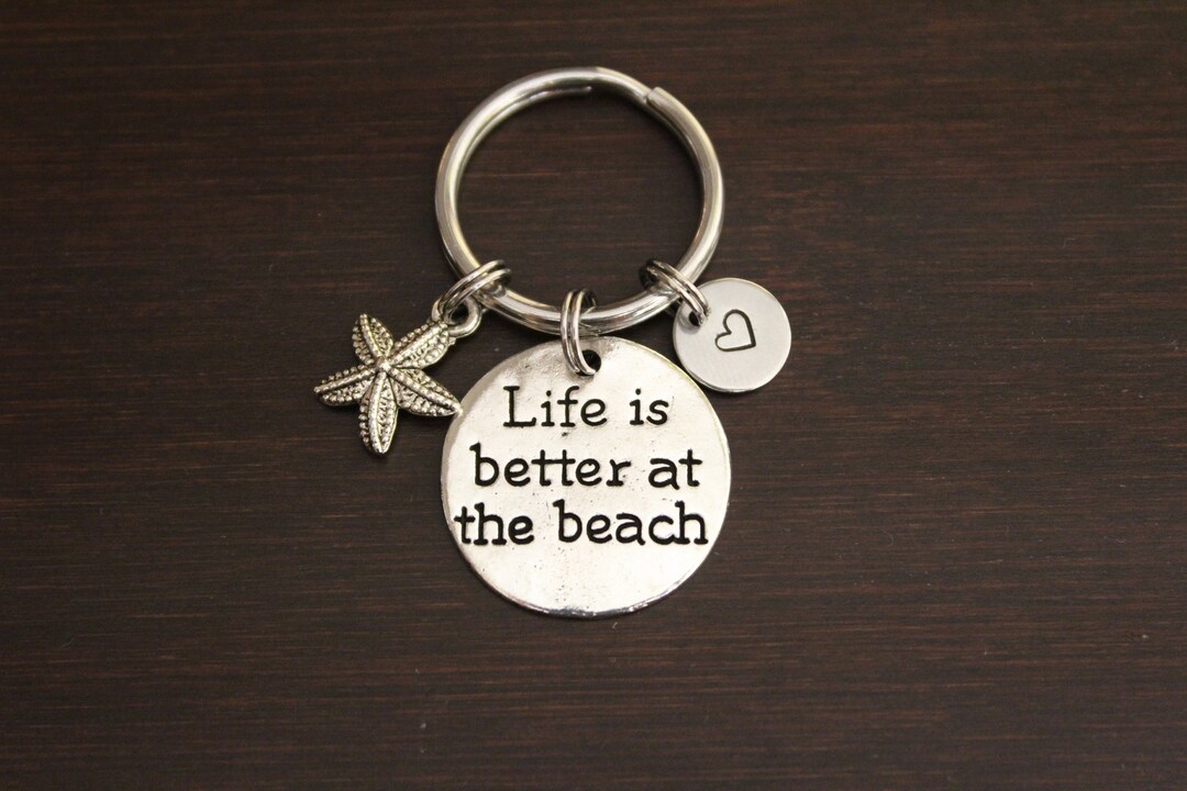 Life is Better at the Beach Key Ring/ Keychain / Zipper Pull - Beach ...