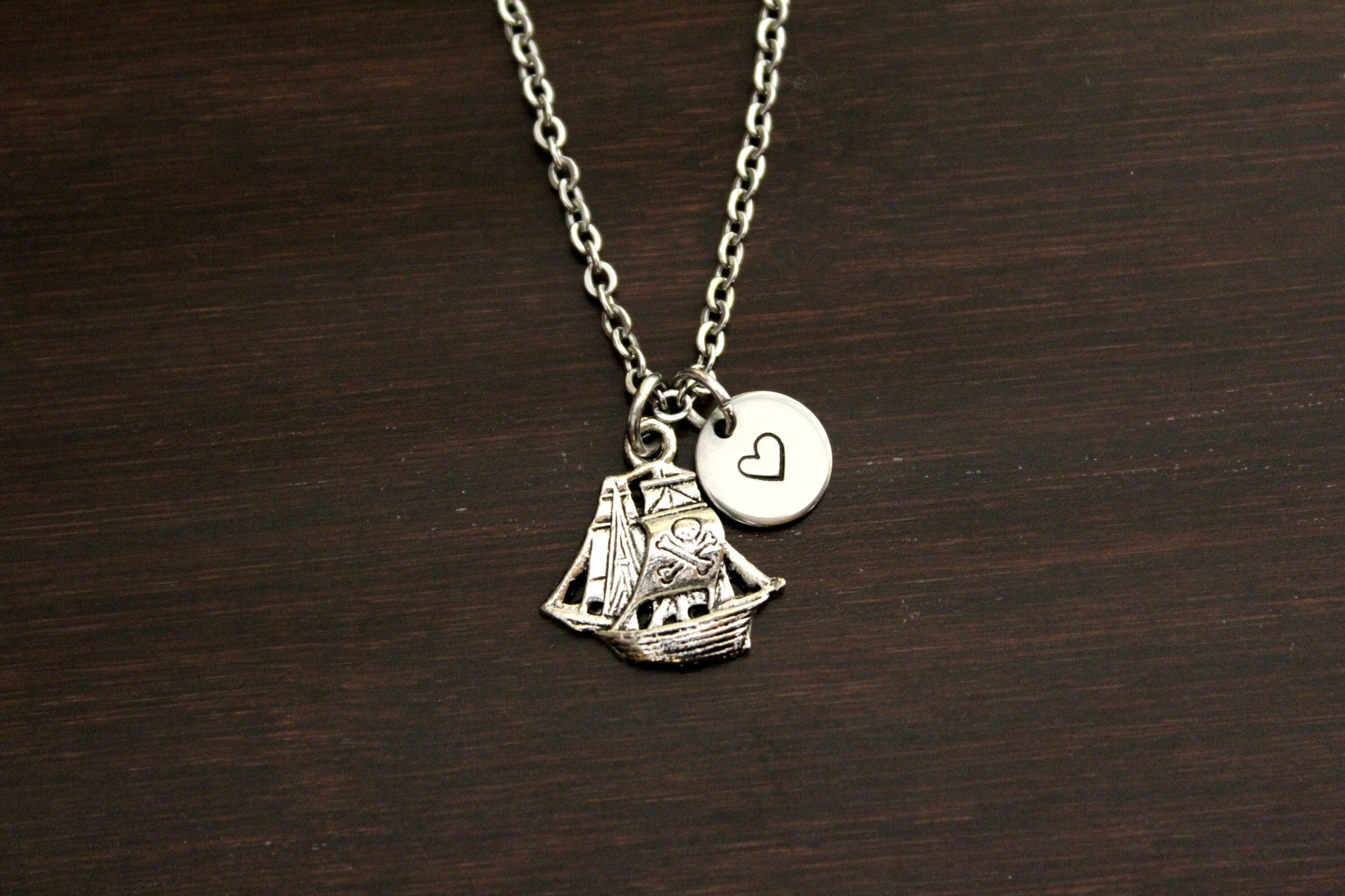 Pirate Ship Necklace - Pirate Ship Jewelry - Pirate Charm Gift - Viking ...