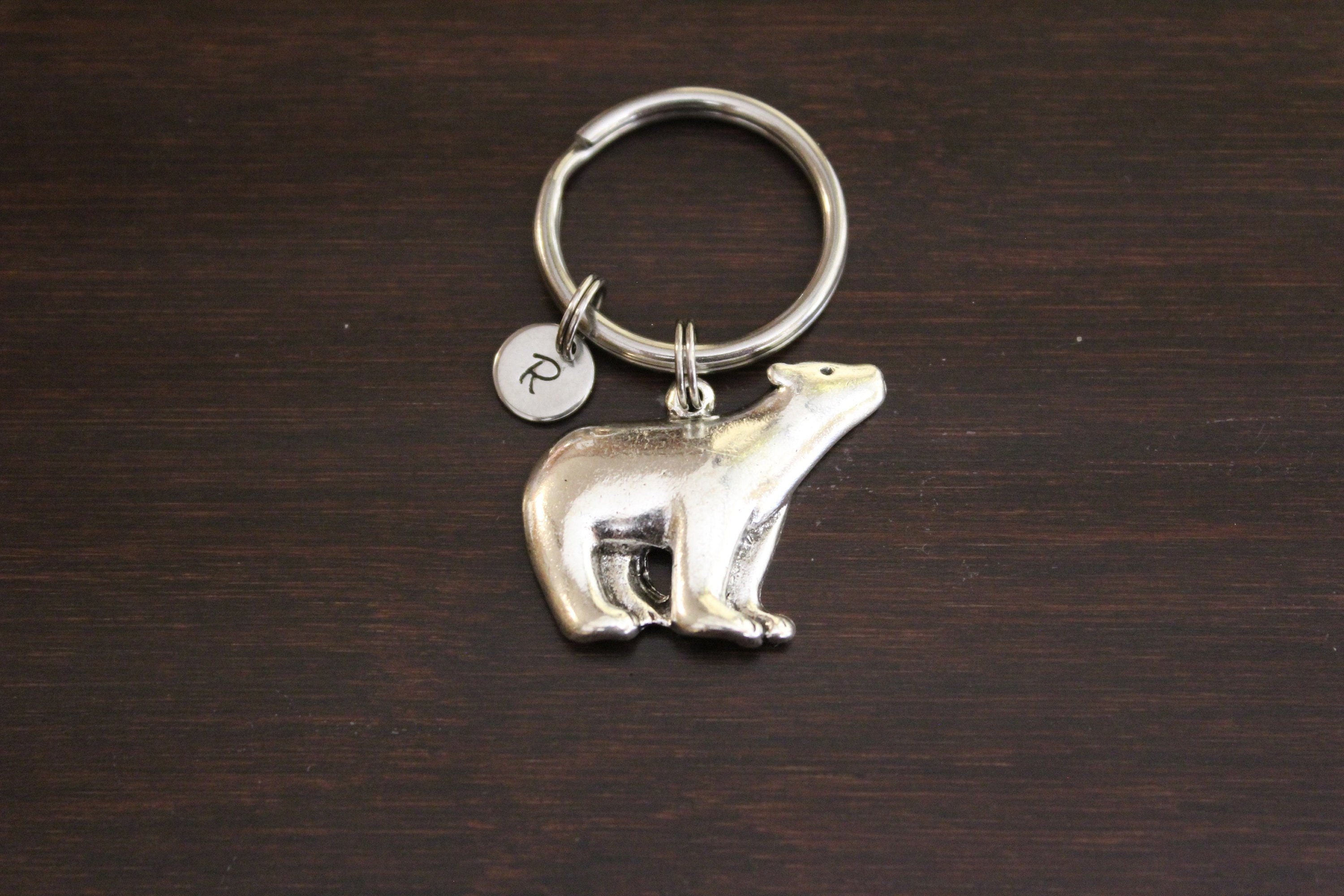 Polar Bear Ring/ Keychain / Zipper Pull Polar Bear Gift | Etsy
