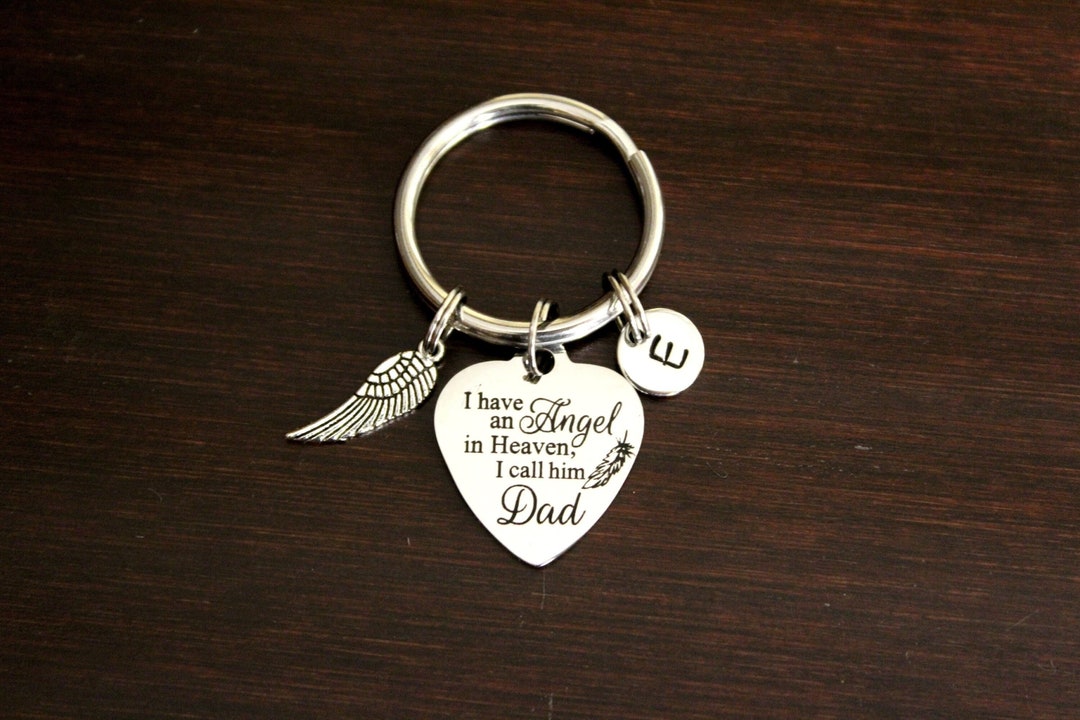 I Have an Angel in Heaven Dad* Memorial Keyring/keychain/zipper Pull ...