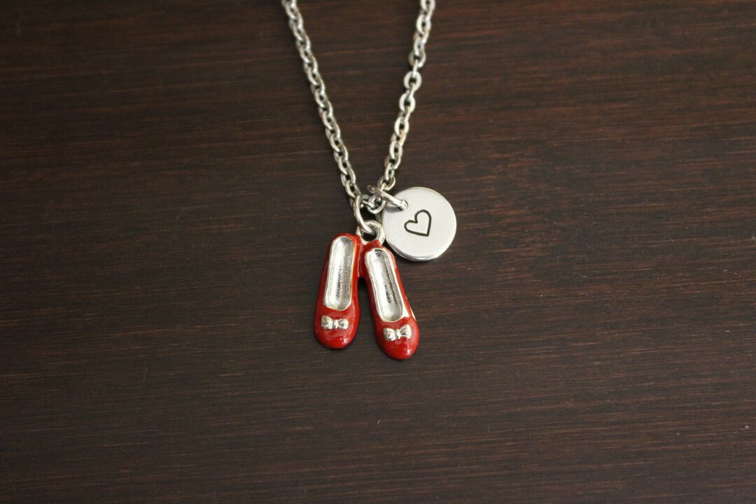 Red Shoe Necklace - High Heel Necklace - High Heel Jewelry - Dress Shoe ...
