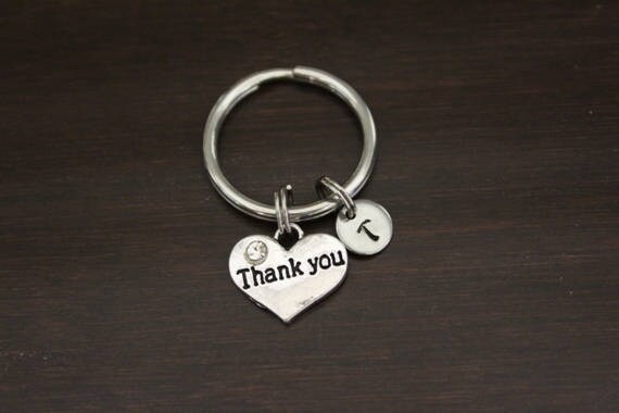 Thank You Key Ring/ Keychain /zipper Pull Thank You Keychain - Etsy