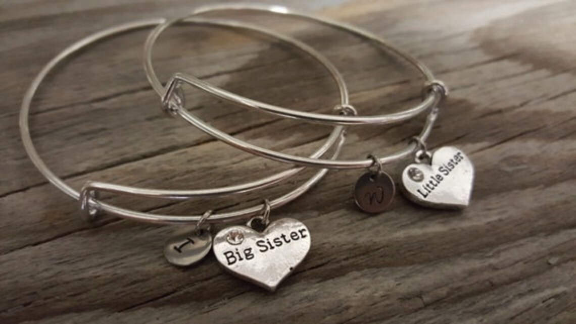 Sister Bangle Set -sister Bracelet Set - Sister Gift Set - Sibling Gift ...