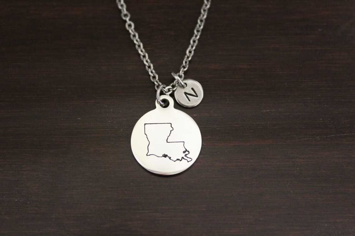 Louisiana Necklace LA Necklace Louisiana Jewelry LA | Etsy