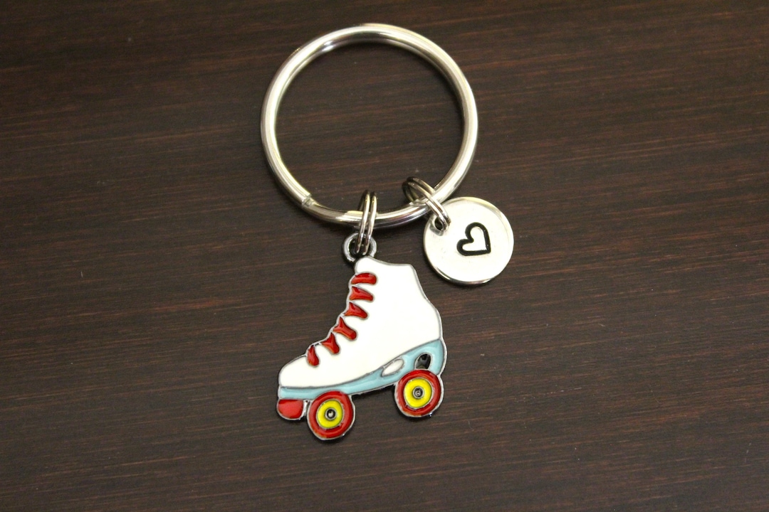 Roller Skate Key Ring/ Keychain / Zipper Pull - Floor Hockey Gift ...