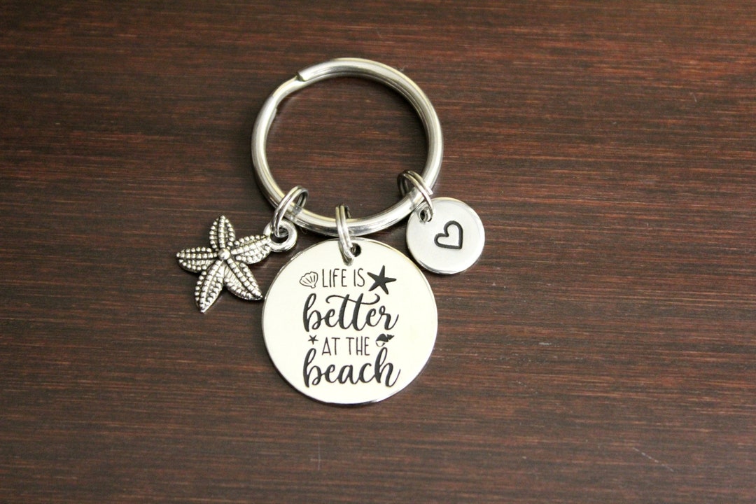 Life is Better at the Beach Key Ring/ Keychain / Zipper Pull - Etsy