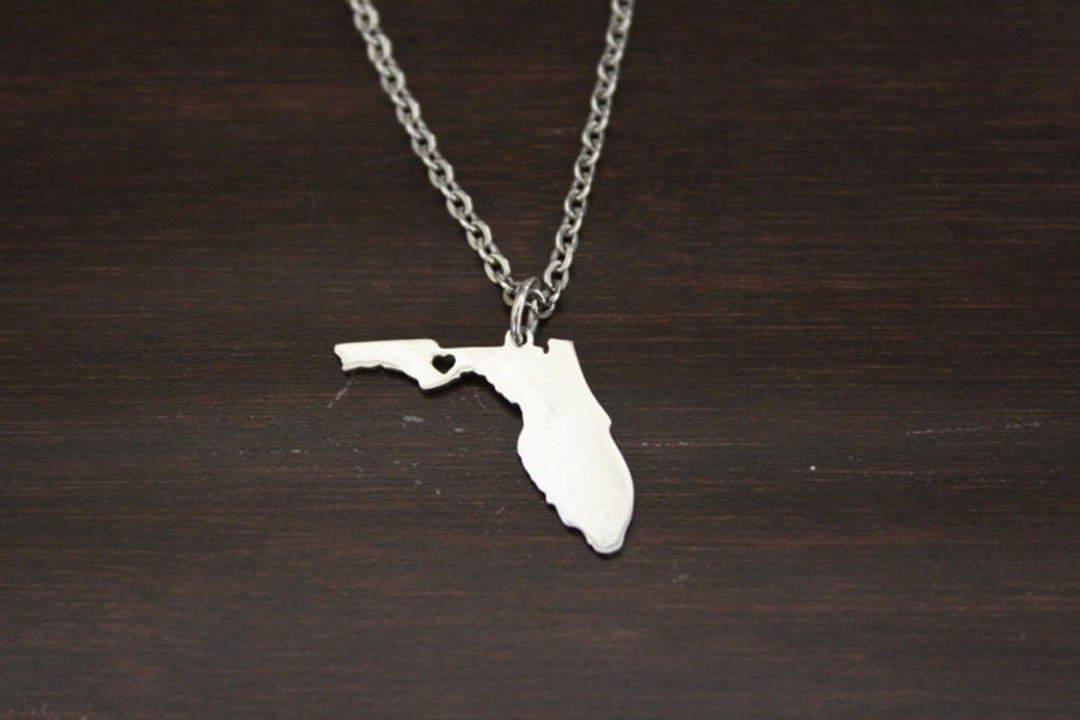 Florida Necklace FL Necklace Florida Jewelry FL Jewelry Florida Lover ...