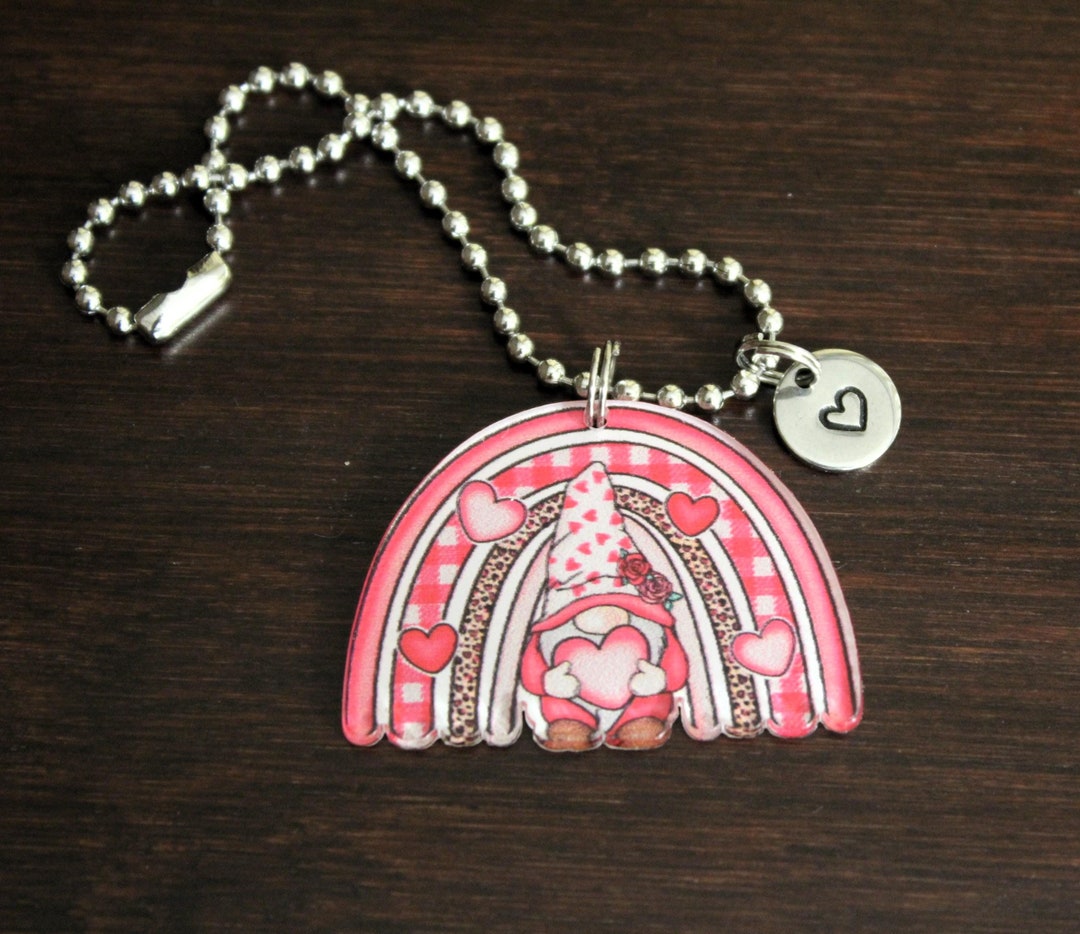 Gnome Rainbow Rear View Mirror Hanger / Keychain - Garden Gnome ...