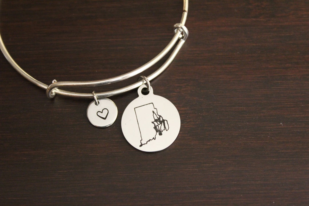 Rhode Island Bangle - Rhode Island Jewelry - Rhode Island Lover - RI ...