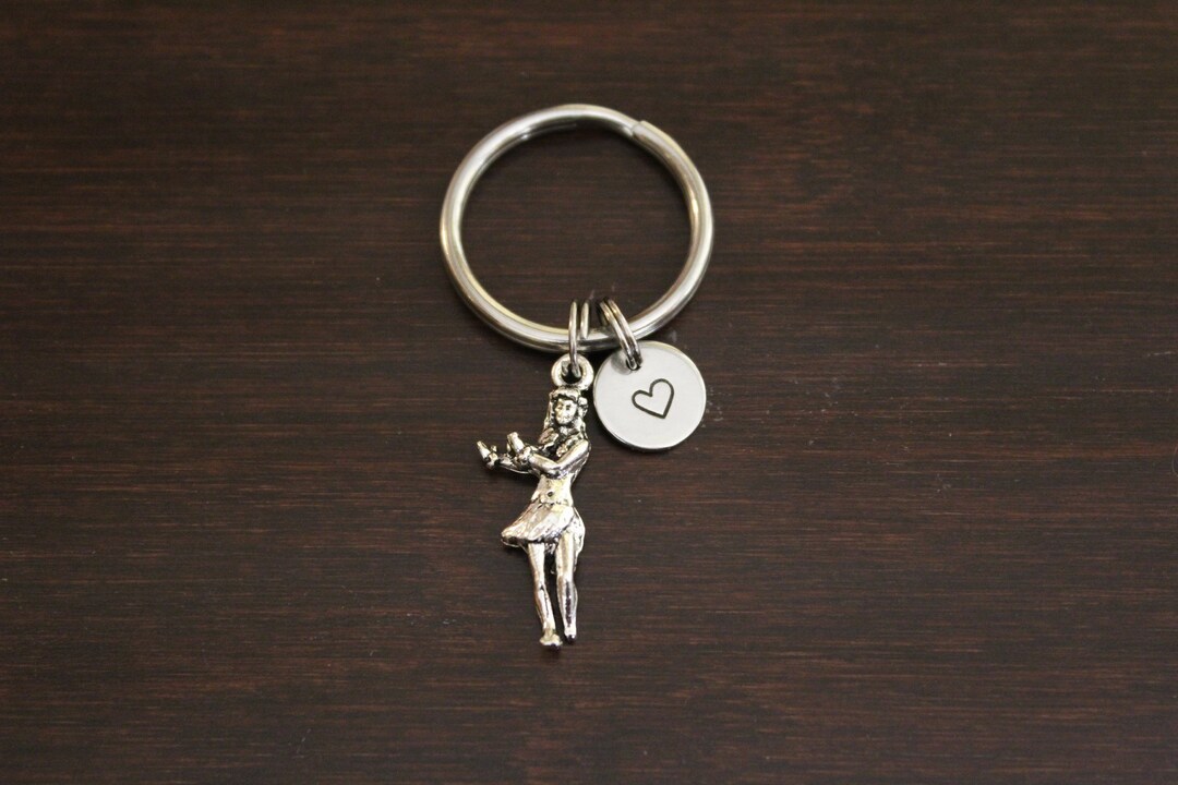 Hula Dancer Key Ring/ Keychain / Zipper Pull - Hula Girl Keychain ...