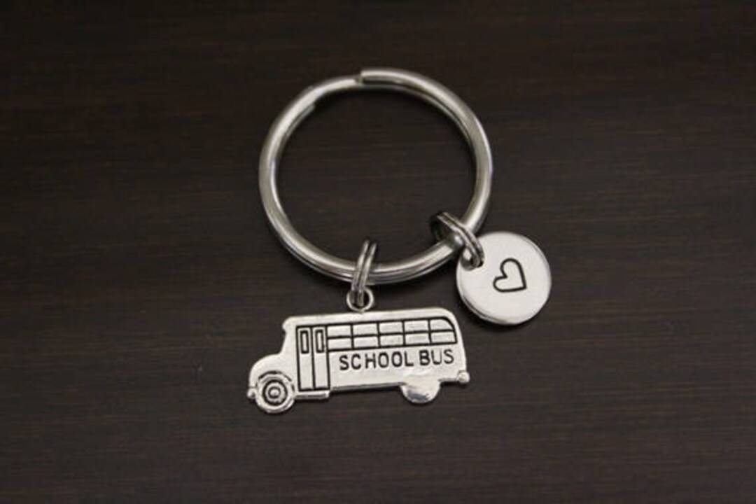 School Bus Key Ring/ Keychain / Zipper Pull -bus Driver Gift - School ...