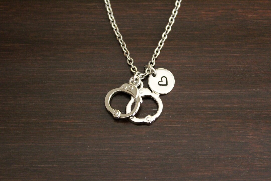 Handcuff Necklace - Handcuff Jewelry - Police Necklace - Policeman ...